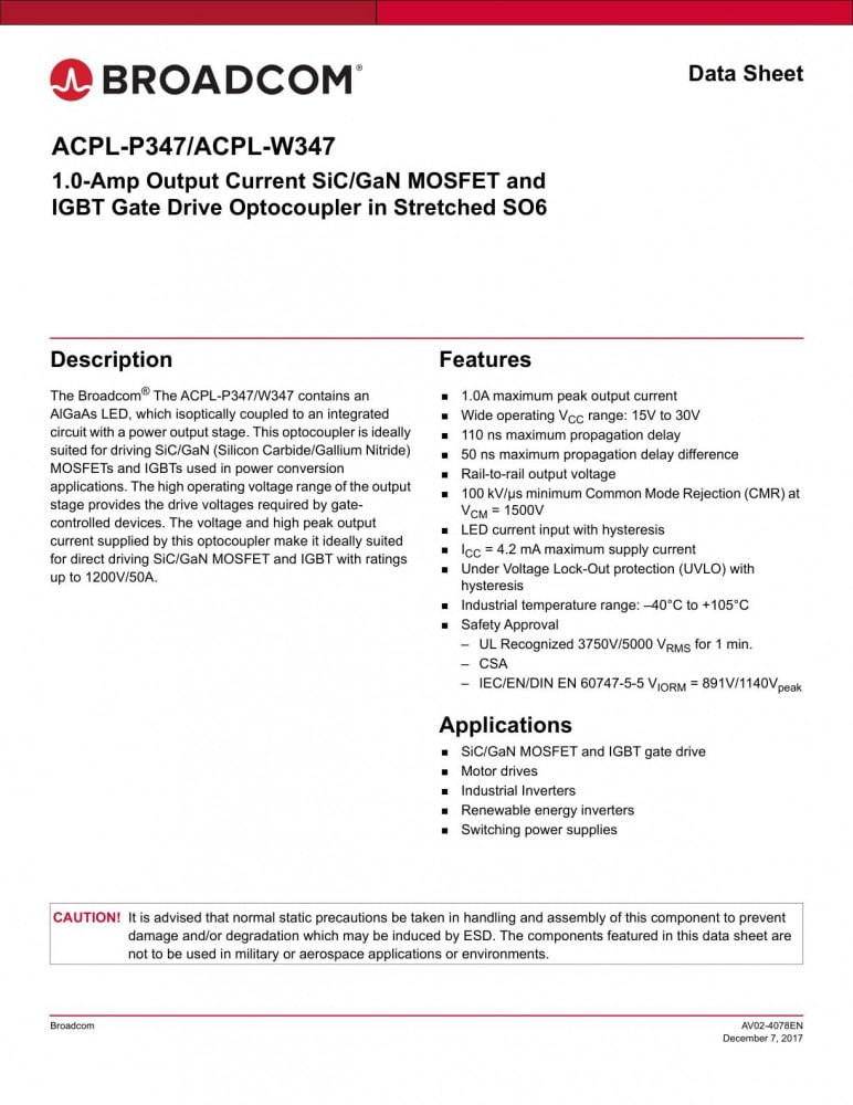 ACPL-P347-000E datasheet page 1