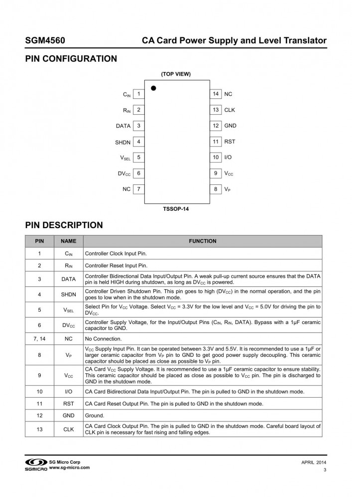 SGM4560 technical document page 3