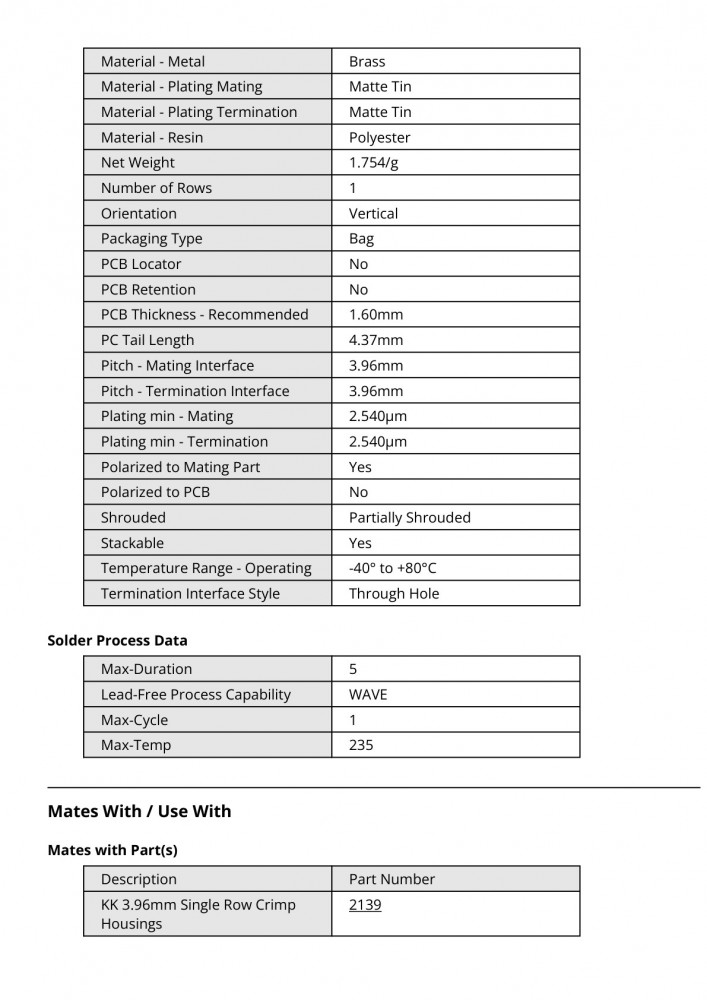 MOLEX 50362287 technical document page 3