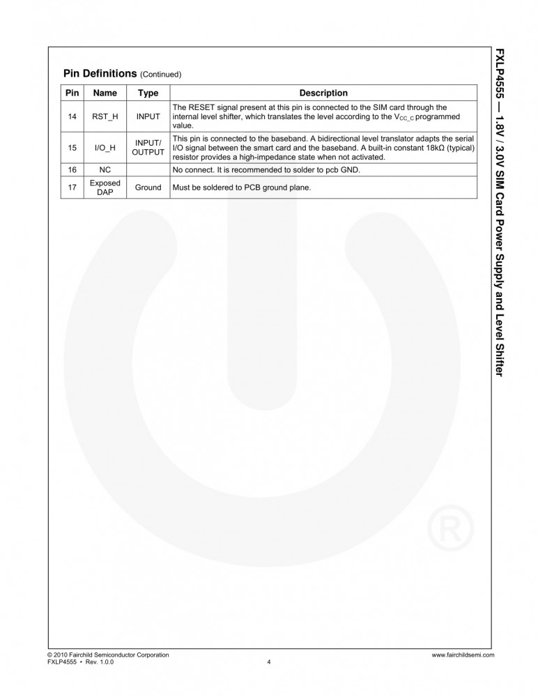 FXLP4555 datasheet page 5