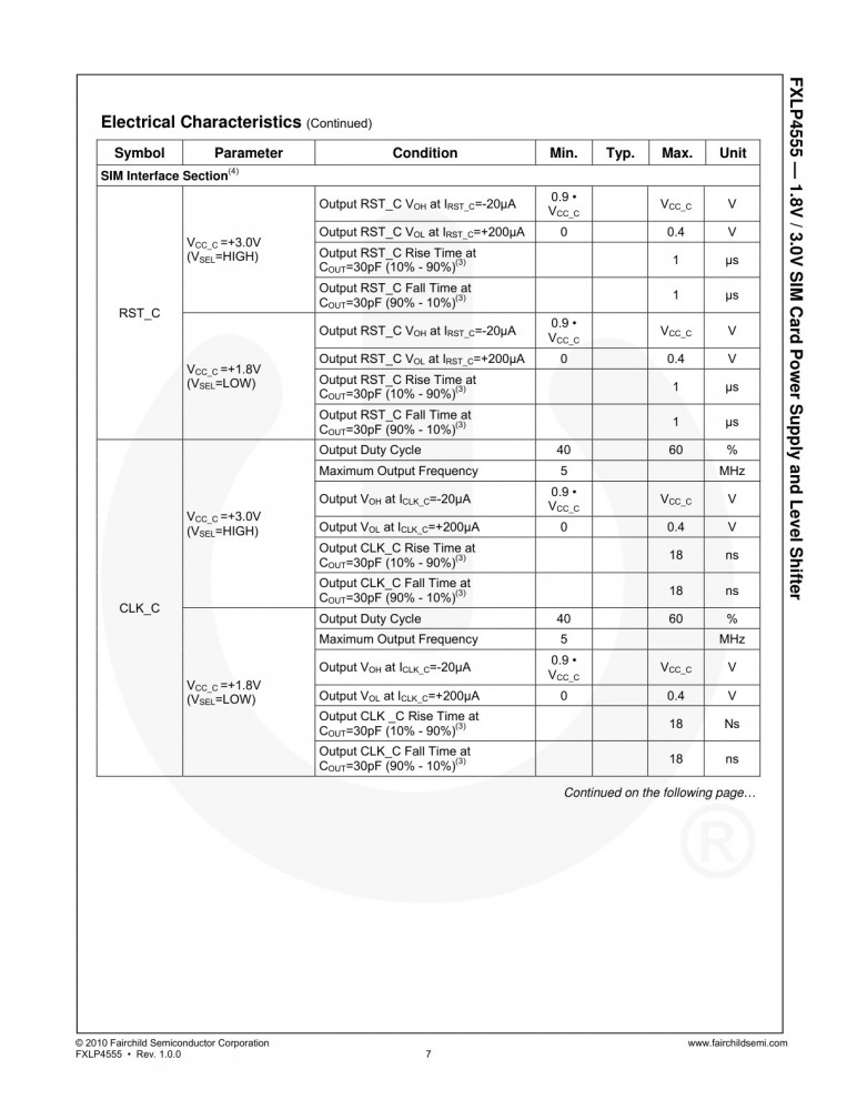 FXLP4555 datasheet page 8