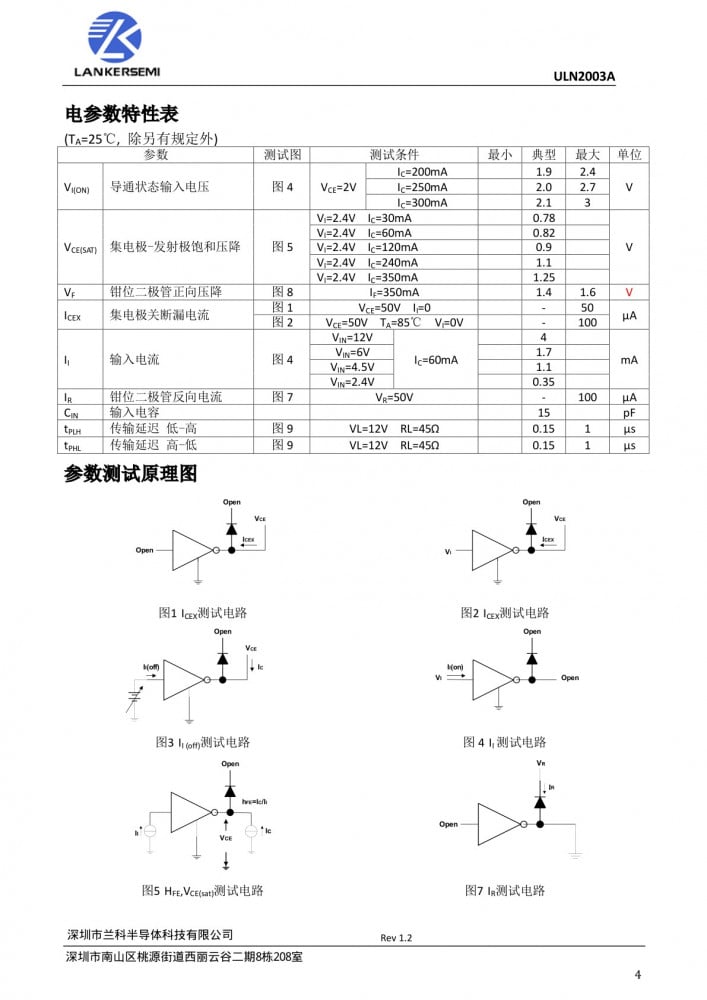 ULN2003A datasheet page 4