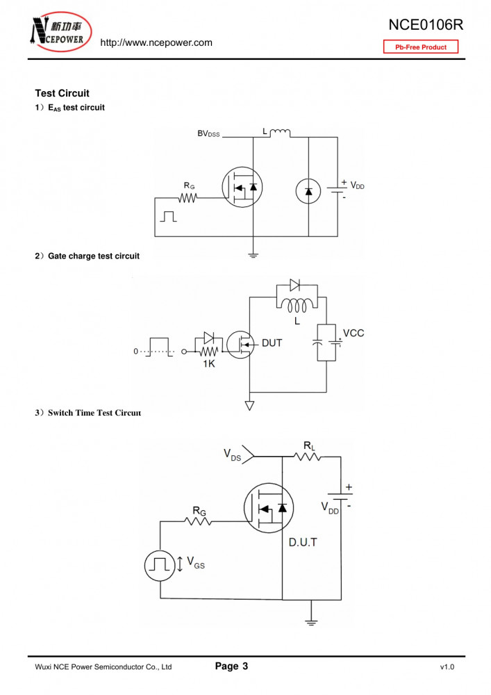 NCE0106R datasheet page 3