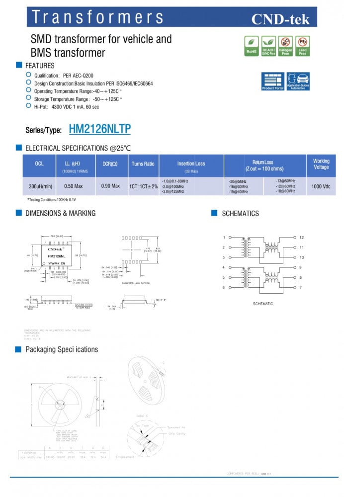 HM2126NLTP-CND technical document preview