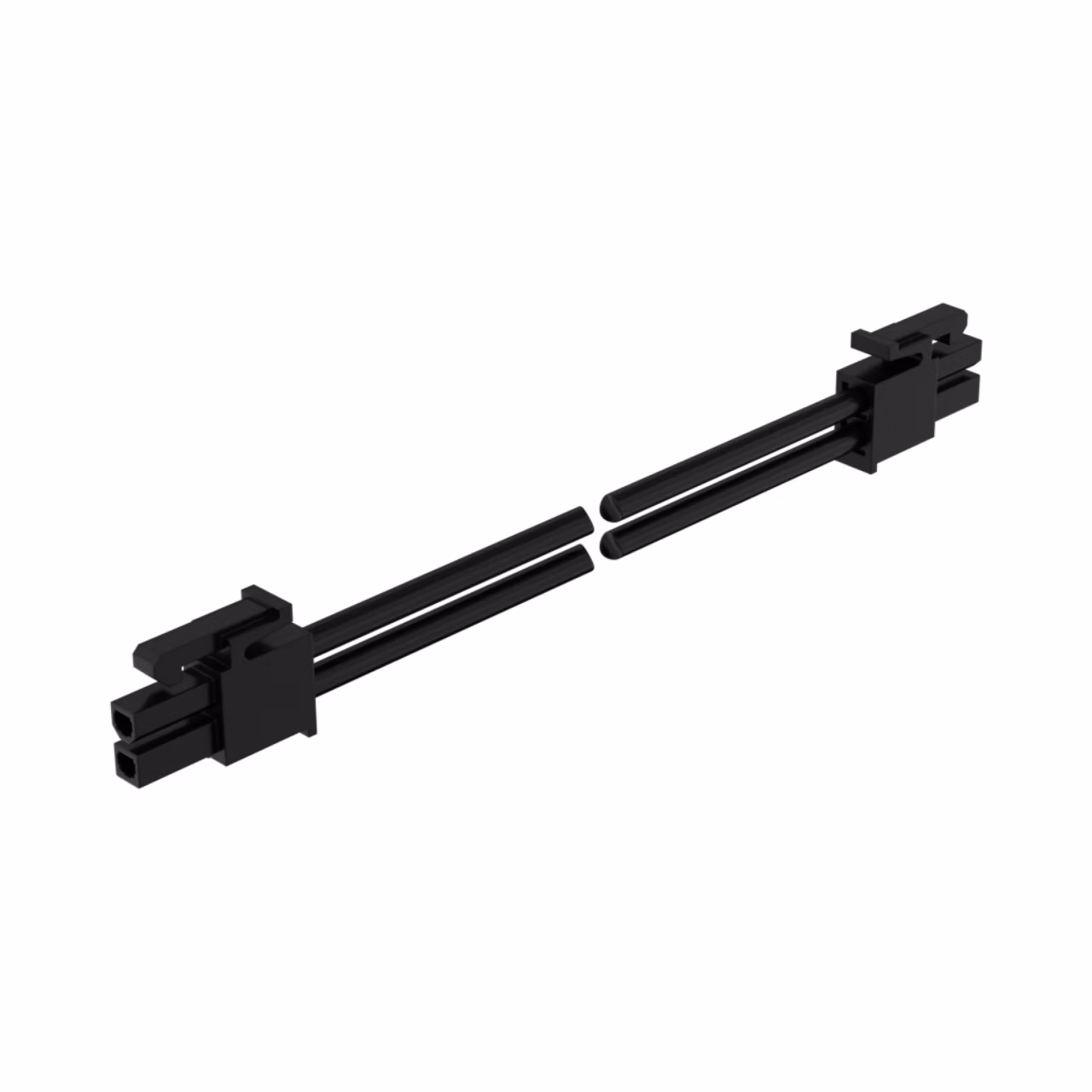 Mini-Fit Versa-to-Mini-Fit Versa Off-the-Shelf (OTS) Cable Assembly, 4.20mm Pitch, Dual Row, 300.00mm Length, 2 Circuits, Black for sale