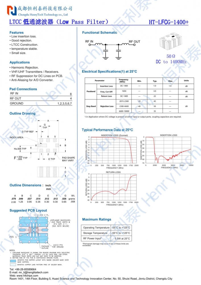 HT-LFCG-1400+ technical datasheet page