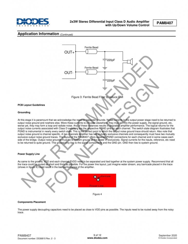 PAM8407DR datasheet page 9