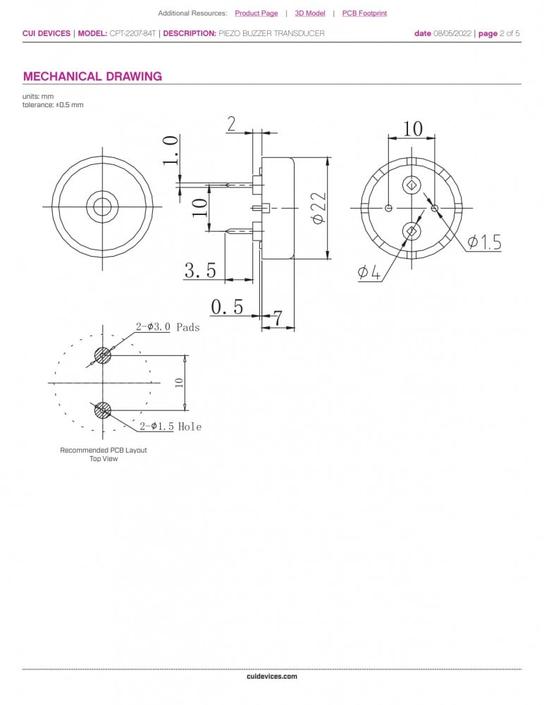 CPT-2207-84T datasheet page 2