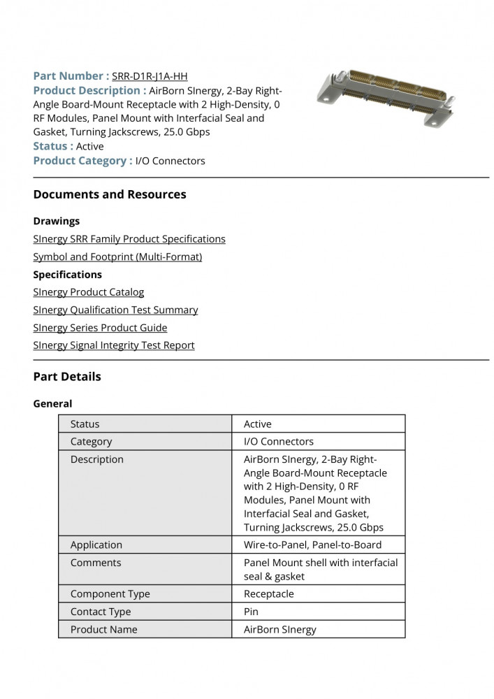 SRR-D1R-J1A-HH technical document preview, page 1