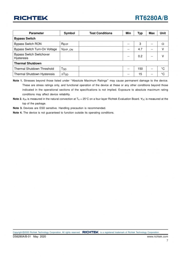 RT6280A/B datasheet page 7