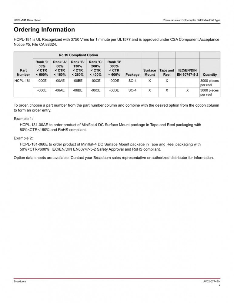 HCPL-181 datasheet page 2