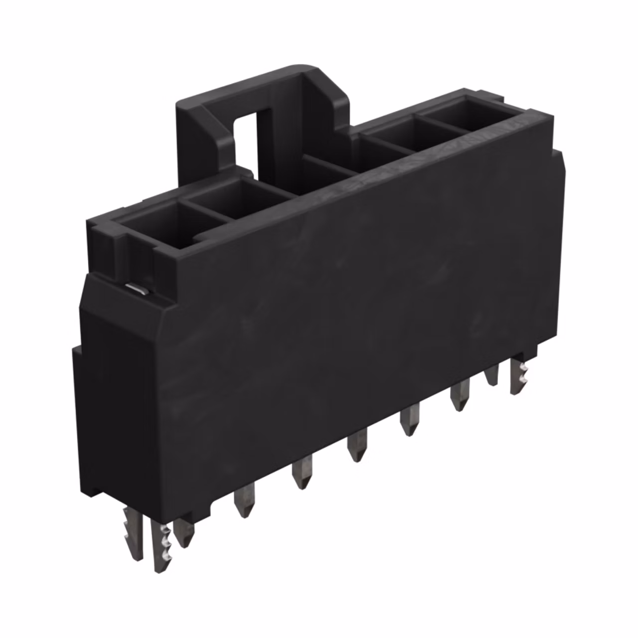Ultra-Fit Vertical Header, 3.50mm Pitch, Single Row, 6 Circuits, with Solder Clips, 0.38µm Gold (Au) Plating, Glow-Wire Capable, Black for sale