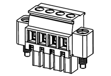 3.50mm Pitch Eurostyle Vertical Plug, with Retention Screws and Reverse Imprinting, Rear Wire Entry, Green Housing, 16 Circuits