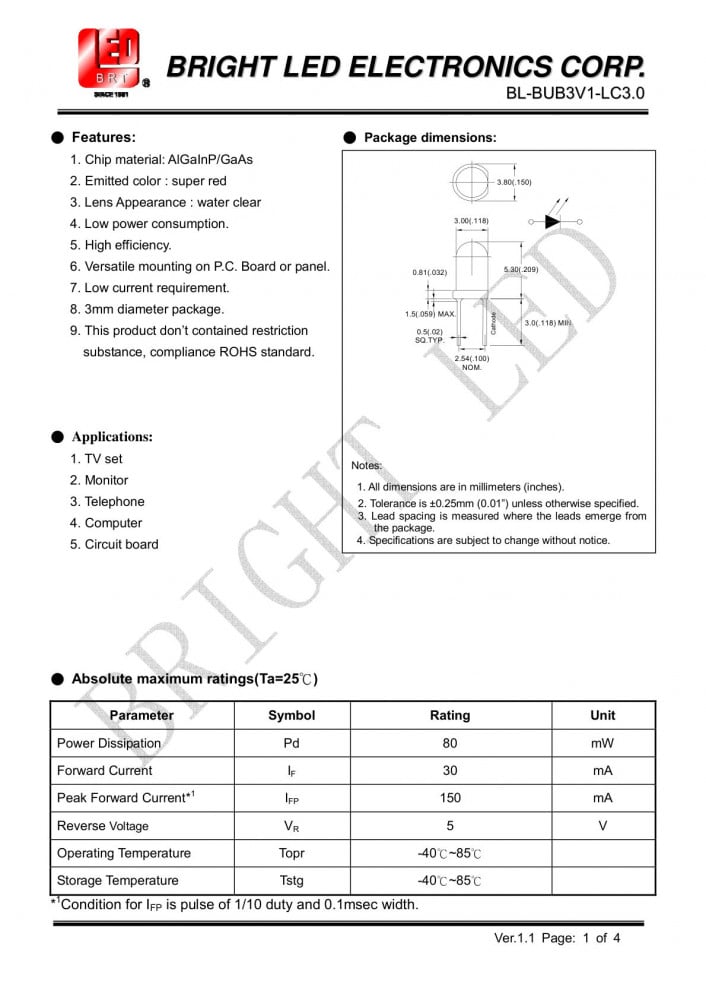 BL-BUB3V1-LC3.0 datasheet page 2