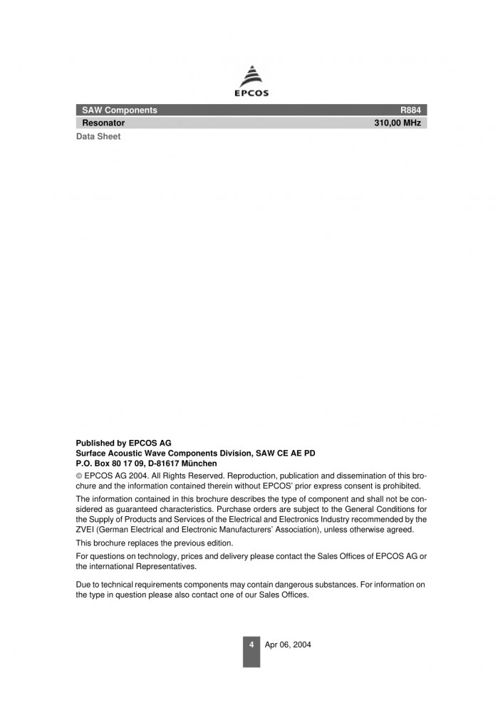 B39311R884H210 datasheet page 4