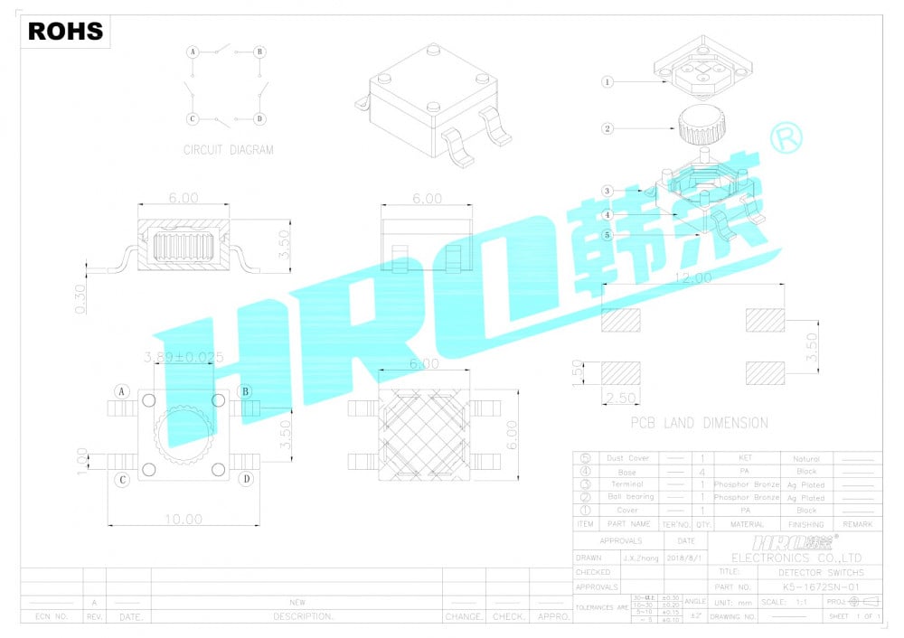 K5-1672SN-01 technical drawing page 1