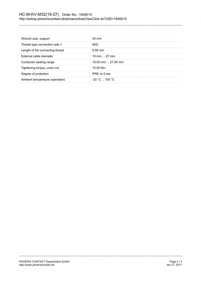 Phoenix Contact 1646010 technical document page 2