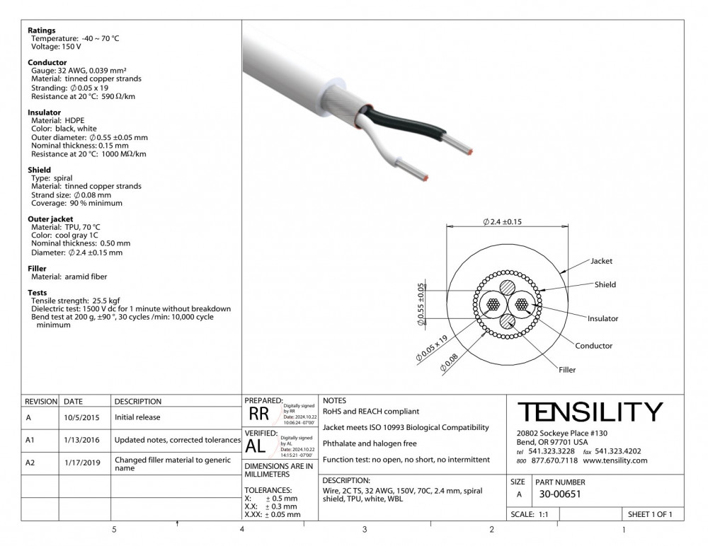 Tensility International 30-00651 technical drawing preview