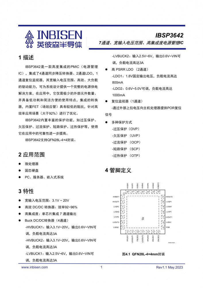 IBSP3642 datasheet page 1
