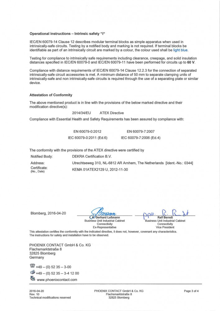 Phoenix Contact ST 1,5 technical document page 3