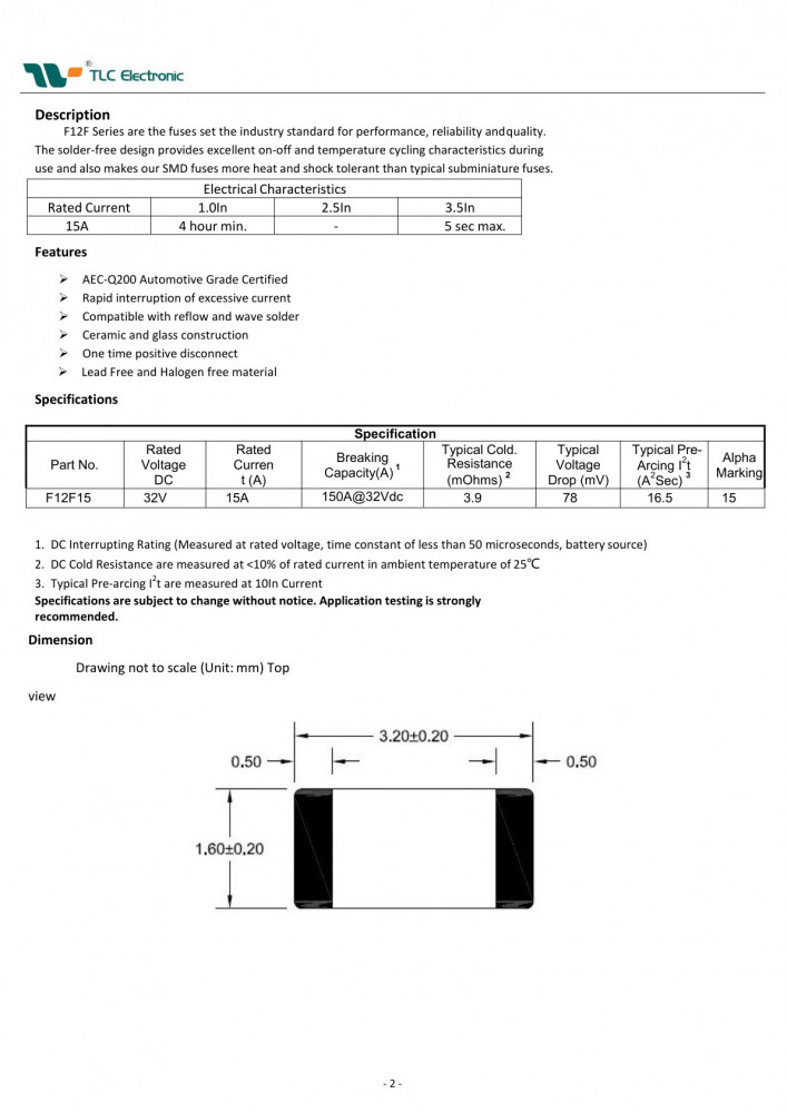 F12F15 specification sheet page 2