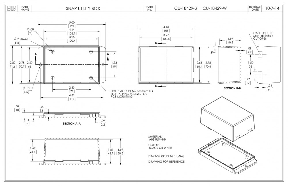 CU-18429-B product drawing and material information