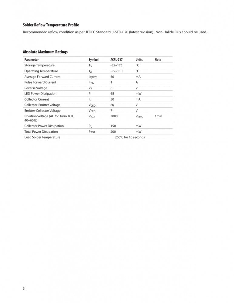 ACPL-217 datasheet page 3