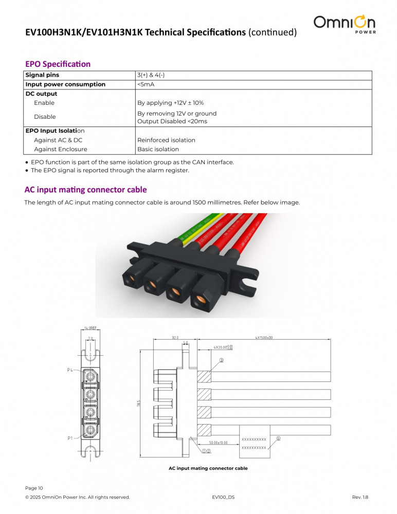 EV100/EV101 datasheet page 10
