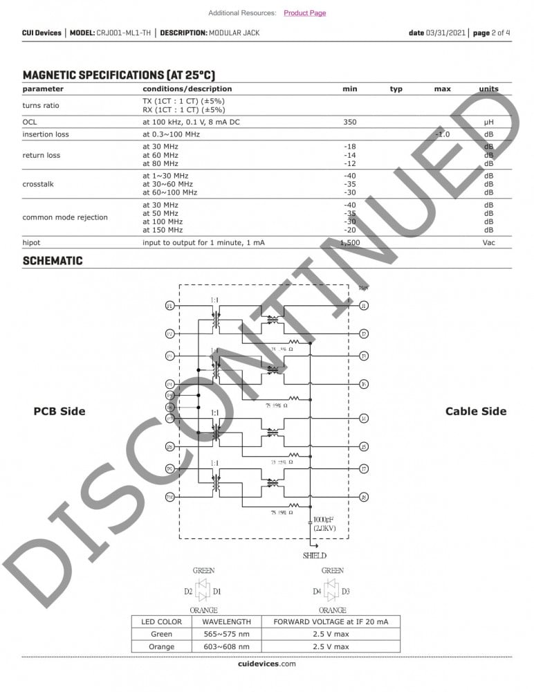 CRJ001-ML1-TH datasheet page 2