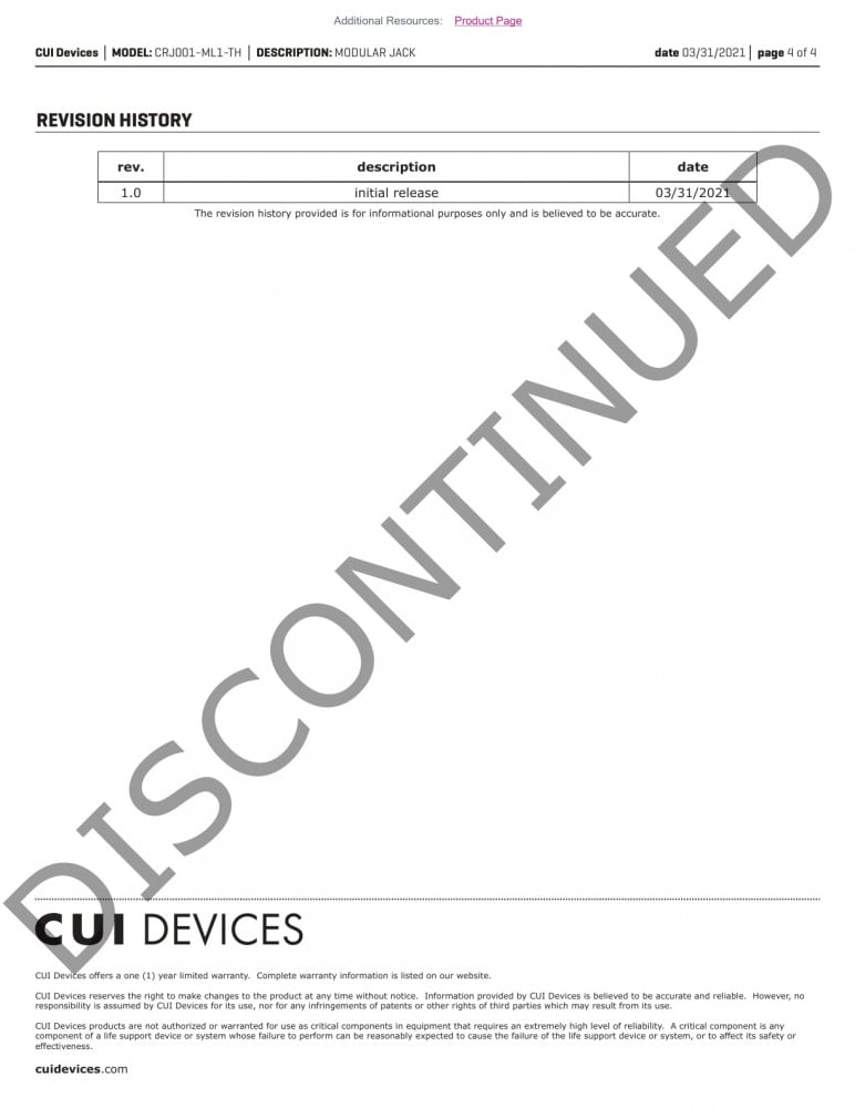 CRJ001-ML1-TH datasheet page 4