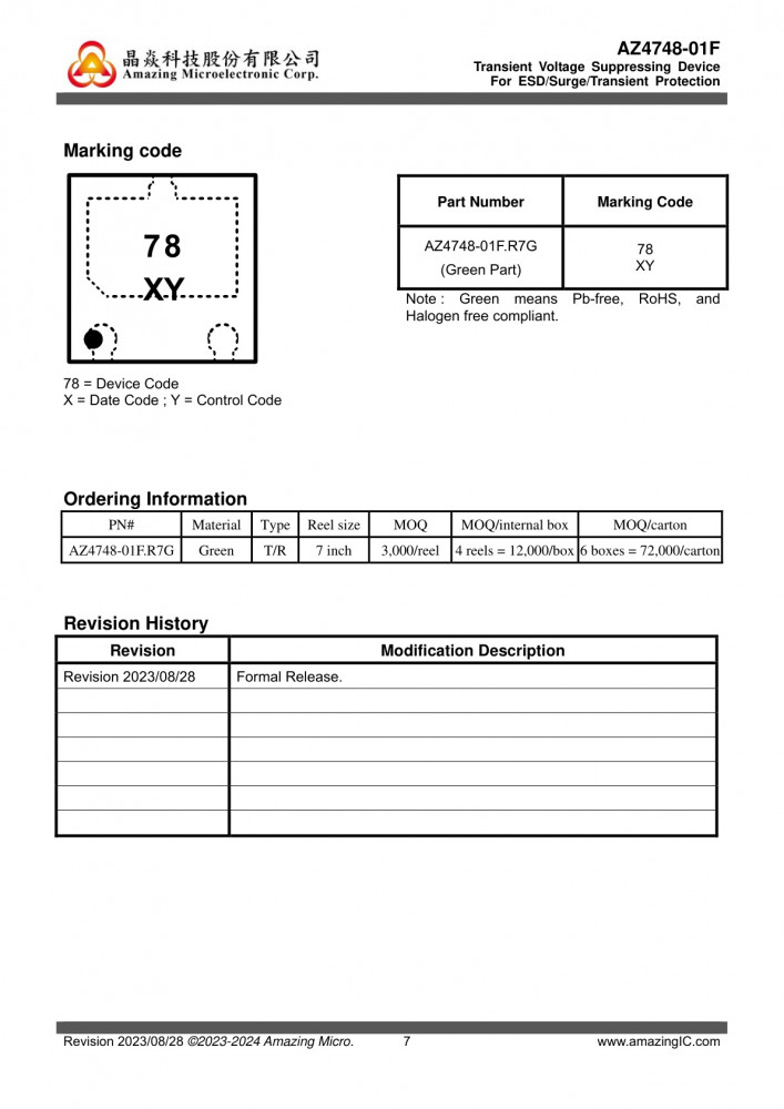 AZ4748-01F datasheet page 7