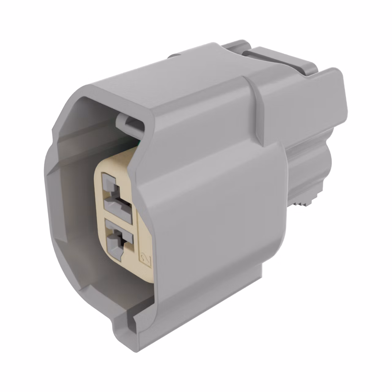MX150 Cable-Sealed Female Connector Assembly, Single Row, 2 Circuits, Keying Option B, with Clipslot, Light Gray for sale