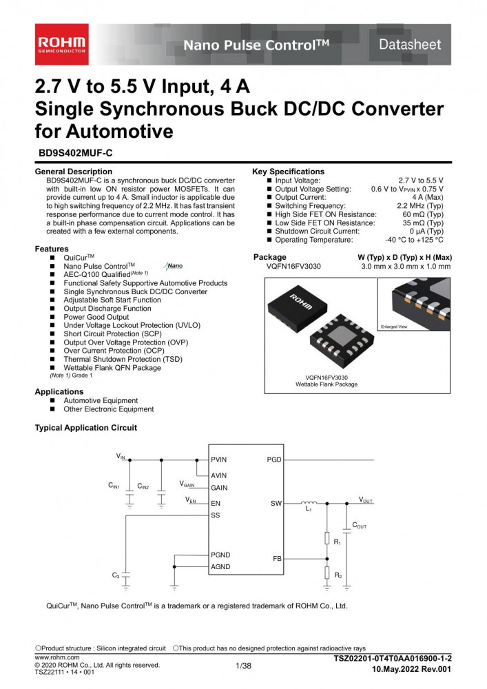 BD9S402MUF-CE2 document page 1