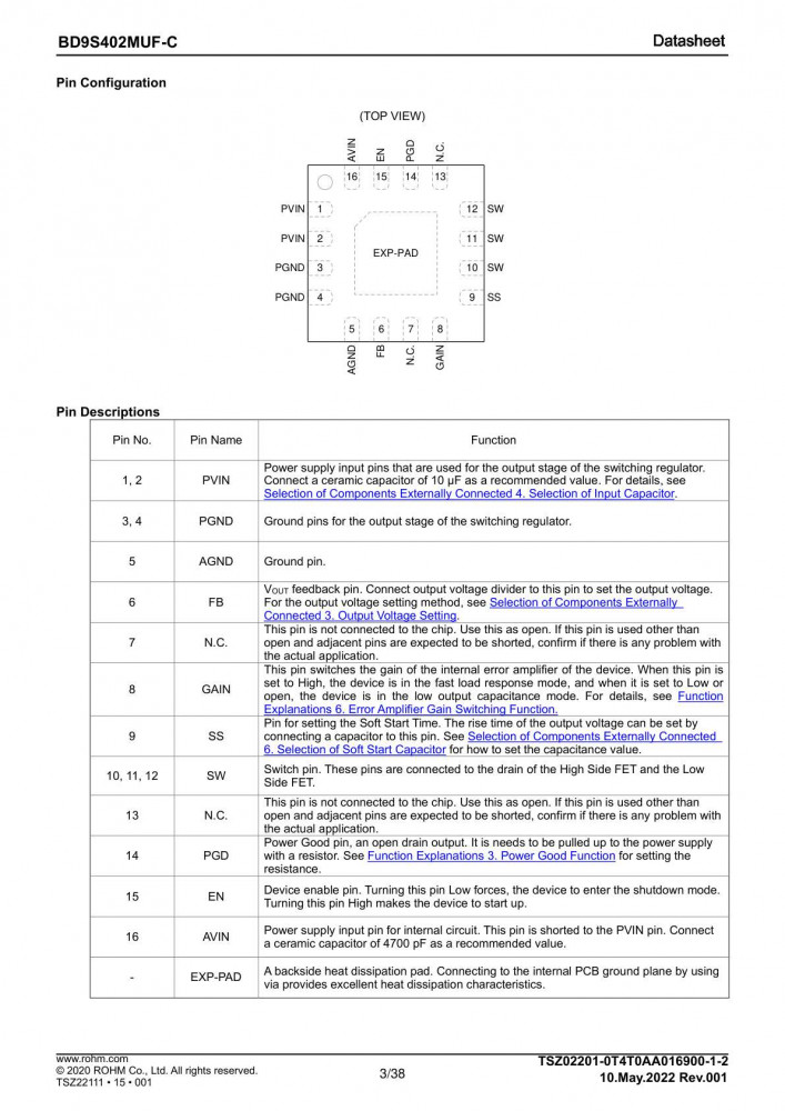 BD9S402MUF-CE2 document page 3