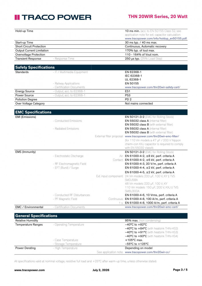 THN 20WIR datasheet page 3