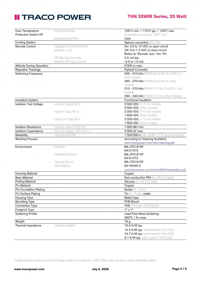 THN 20WIR datasheet page 4