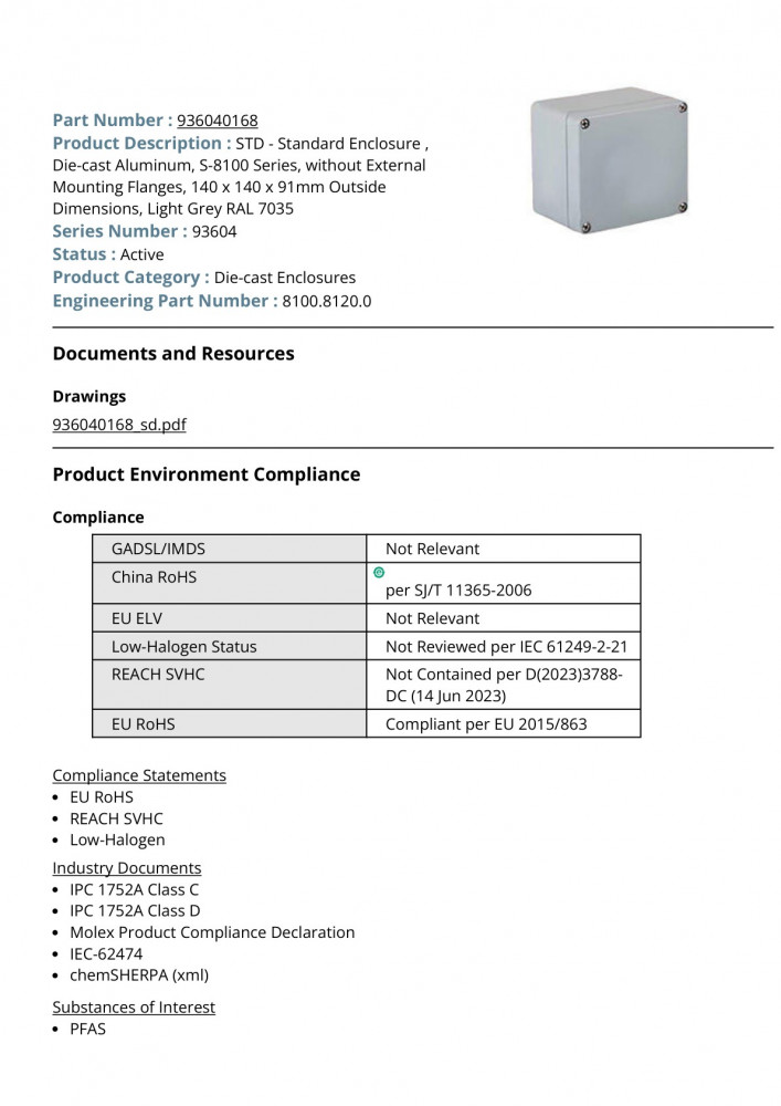 936040168 product drawing preview, page 1