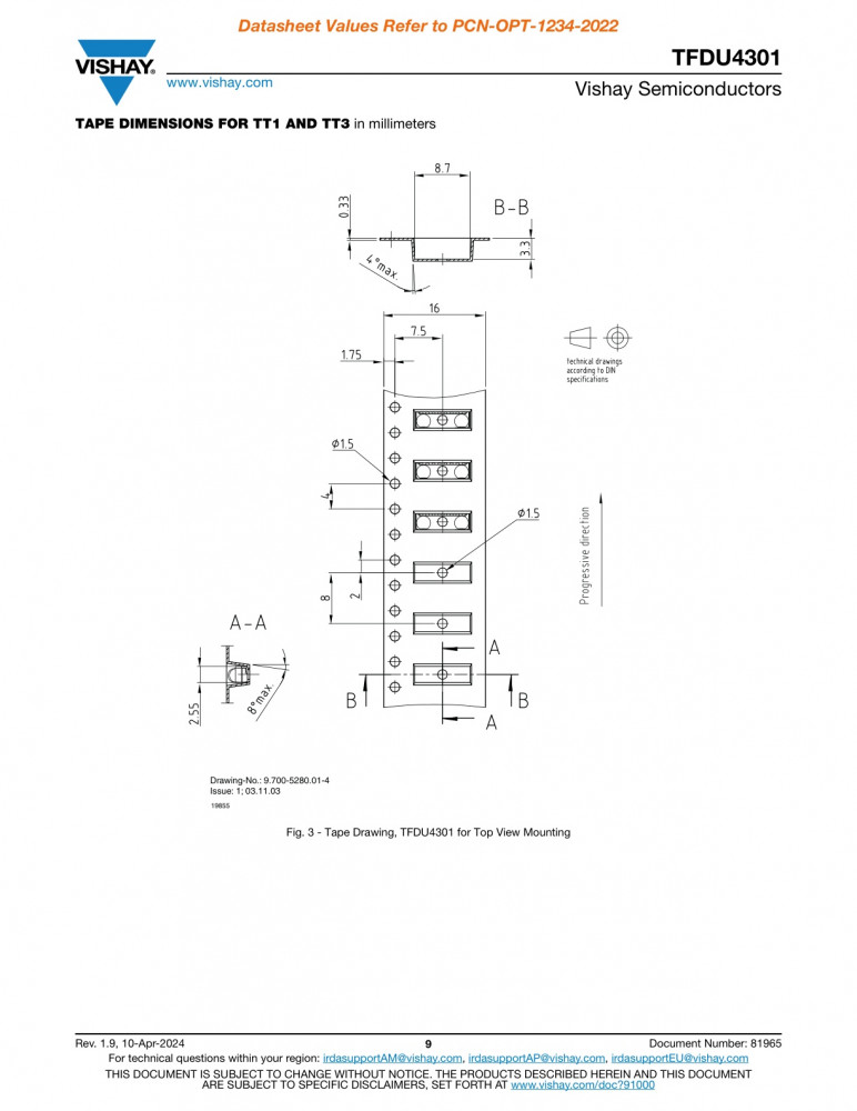 TFDU4301 technical document, page 9