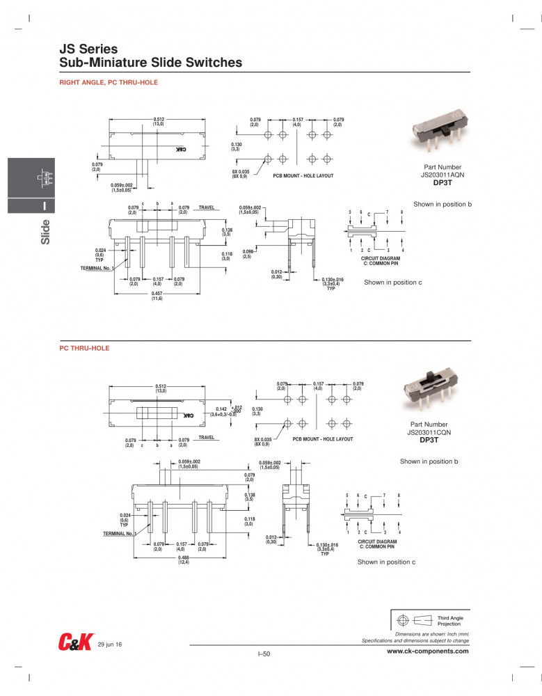 C&K JS Series datasheet page 2