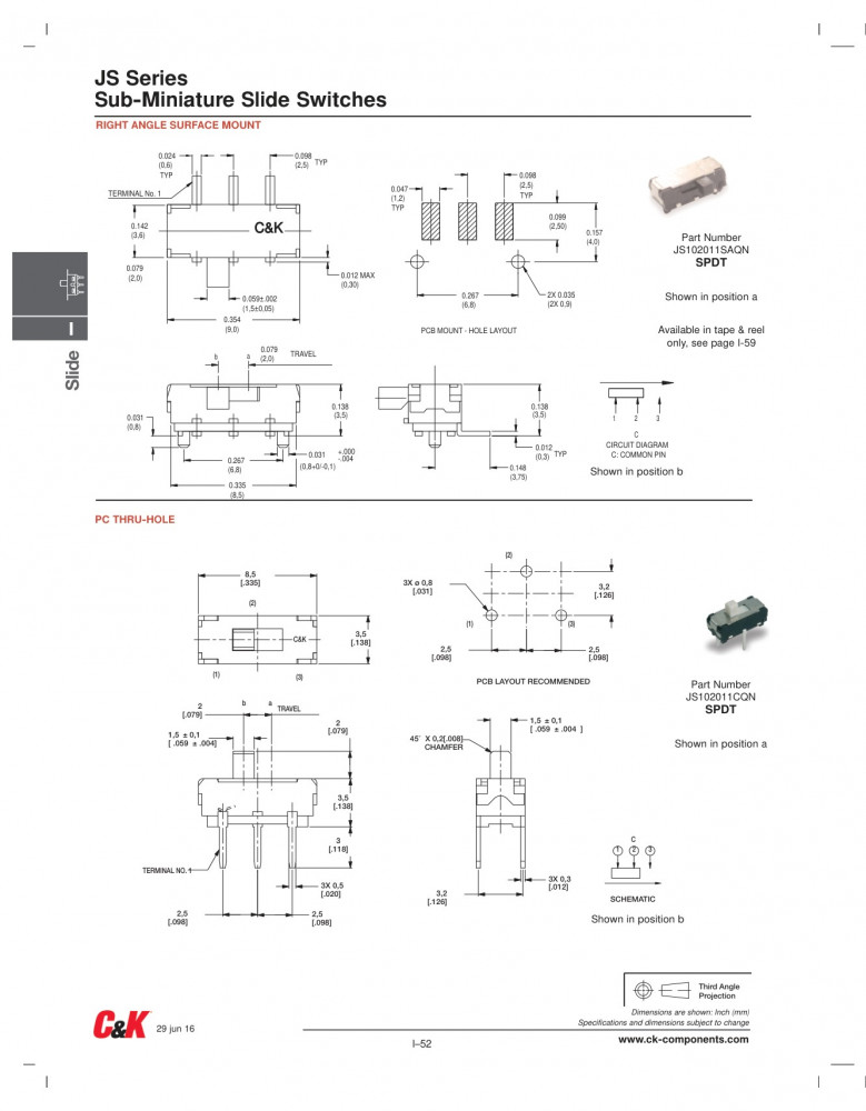C&K JS Series datasheet page 4
