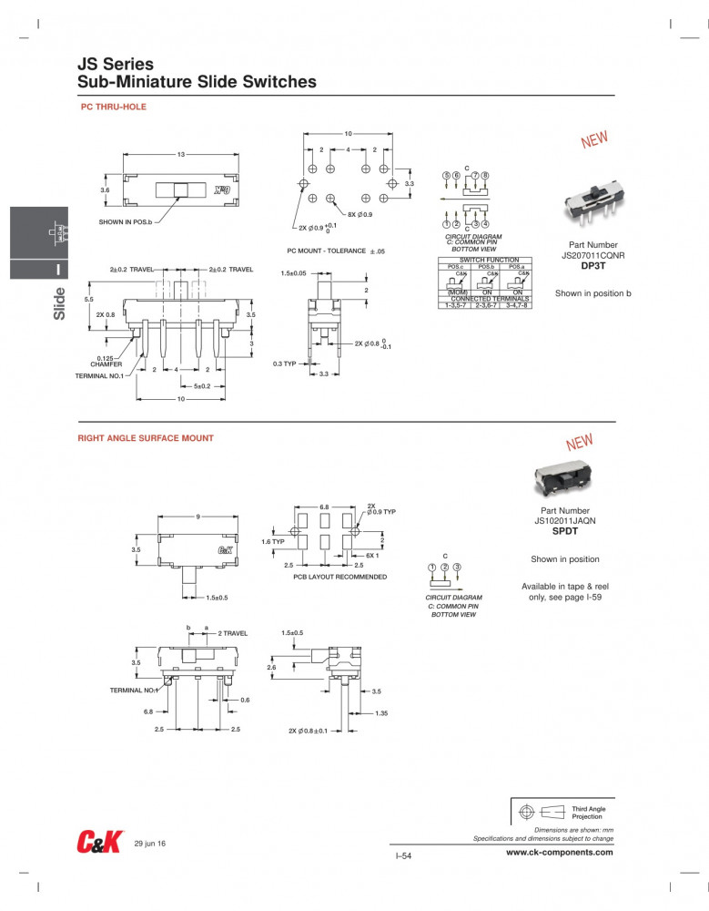 C&K JS Series datasheet page 6