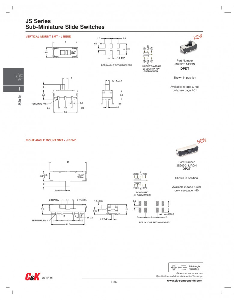 C&K JS Series datasheet page 8