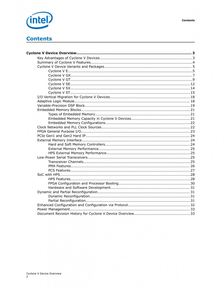 Cyclone V documentation page 2