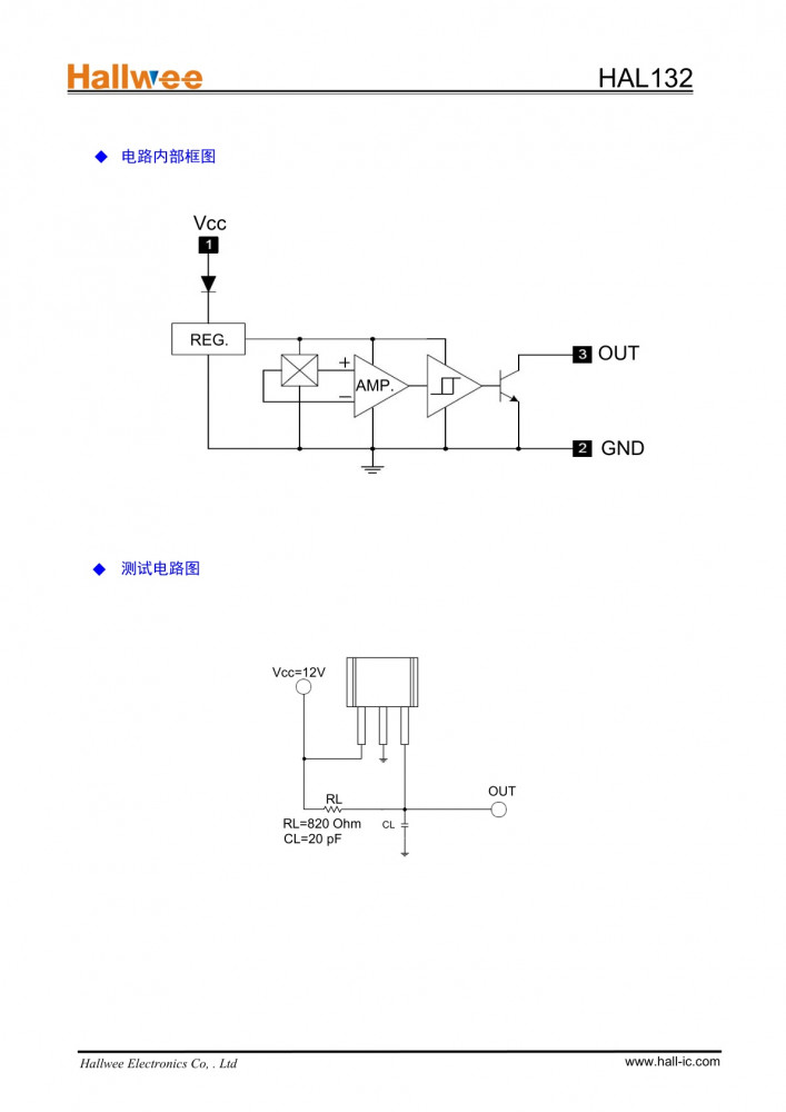 HAL132UA datasheet page 3