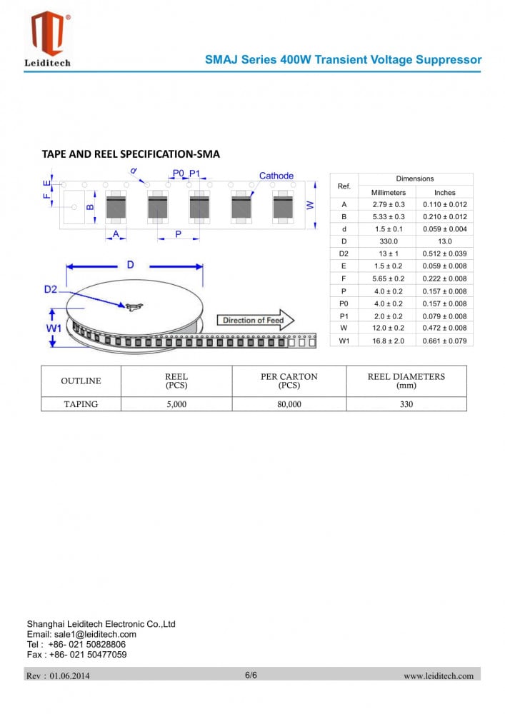 SMAJ series datasheet page 6