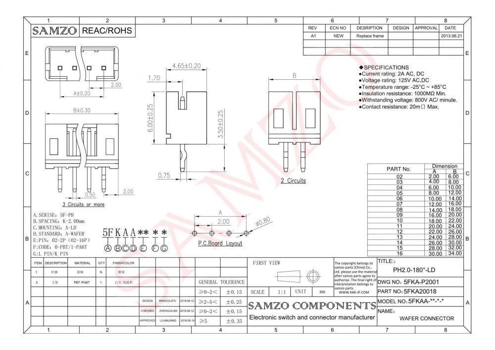 SAMZO 5FKAA040L technical drawing