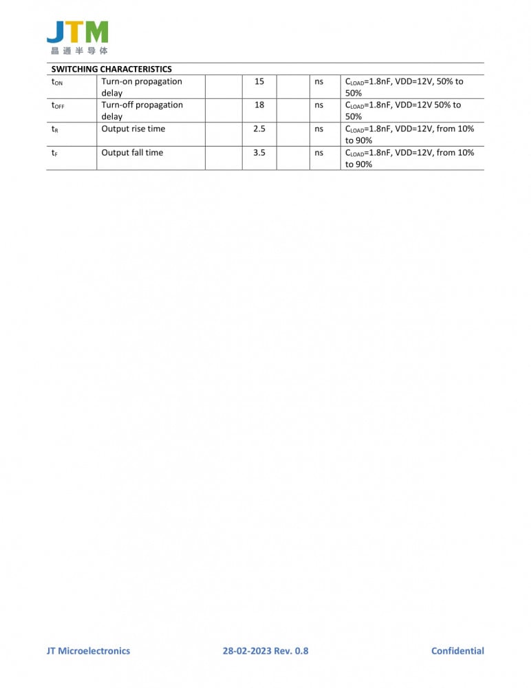 JT0505 datasheet page 8