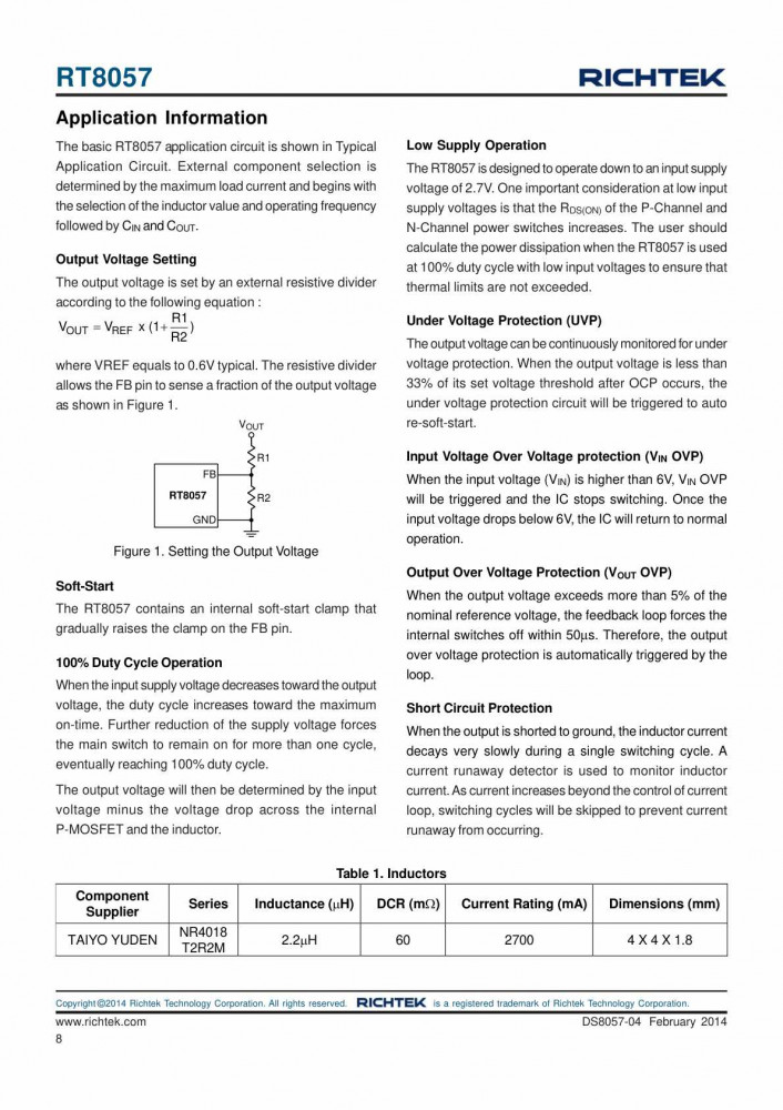 RT8057 datasheet page 8