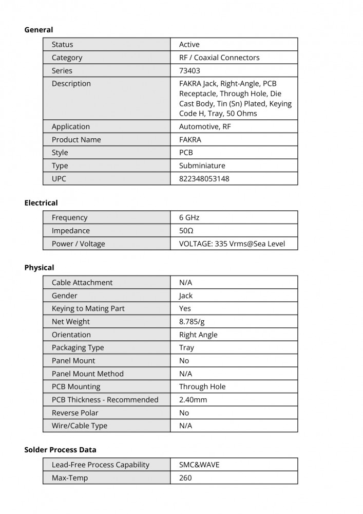 MOLEX 734041067 technical document image, page 2