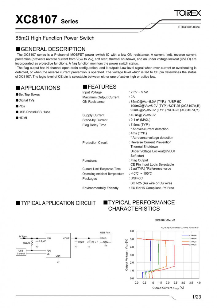 XC8107 datasheet page 1